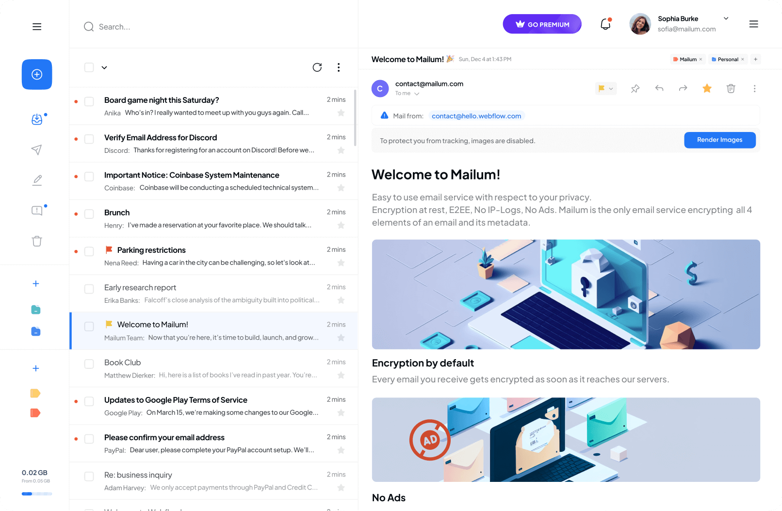 Mailum - Secure Encrypted Email Service | Private & Anonymous Email
