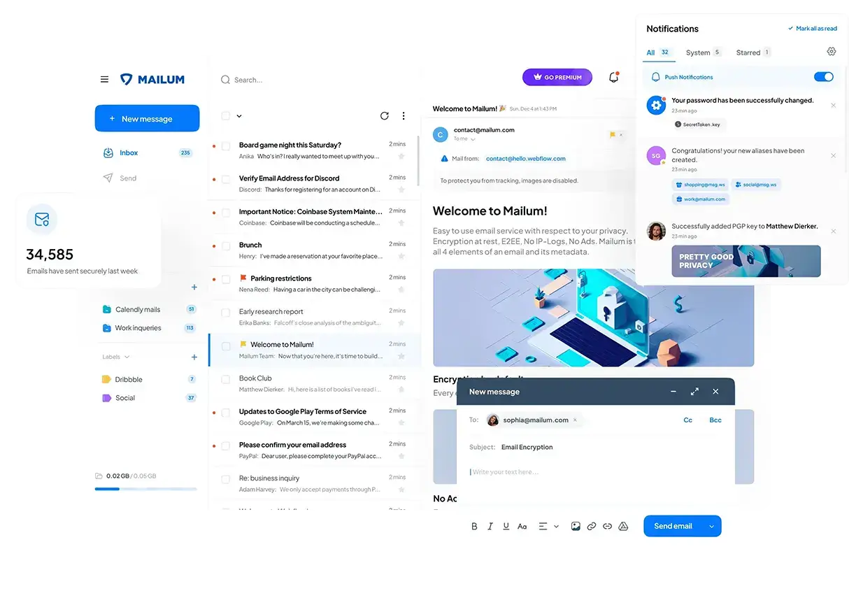 Mailum - Secure Encrypted Email Service | Private & Anonymous Email